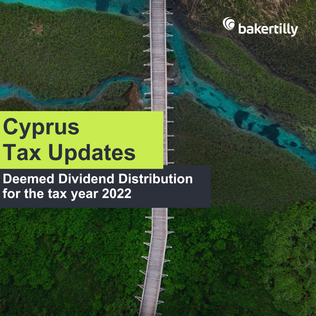 Deemed Dividend Distribution for the tax year 2022 - Baker Tilly South ...